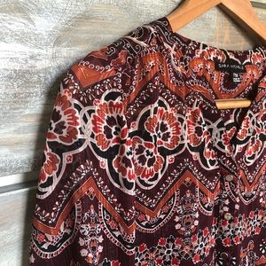 Sara Michelle | Tops | Sara Michelle Sheer Burnt Orange Top | Poshmark